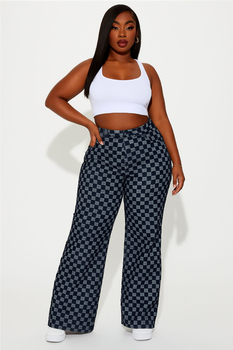 Twinkle Check Jeans - Value Boy Fashion